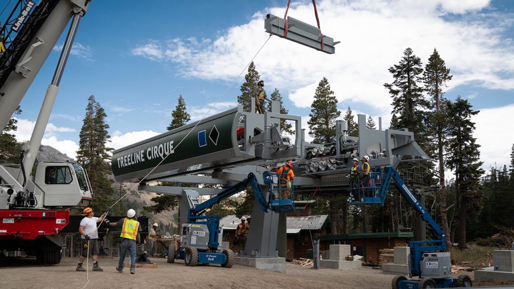 Alpine Meadows' New Chairlift -Treeline Cirque: Construction Updates ...