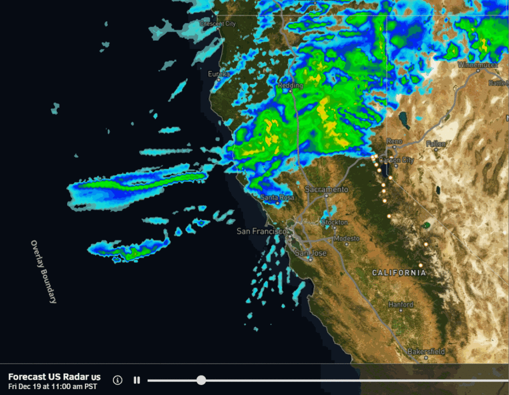 Wet thru Monday, White Christmas - Palisades Tahoe at Lake Tahoe